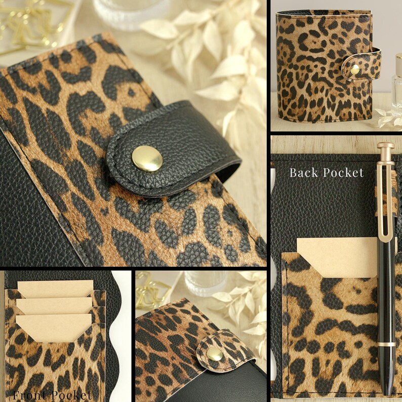 Customizable Leopard Print Planner Cover – Faux Leather Cover | 4 ...