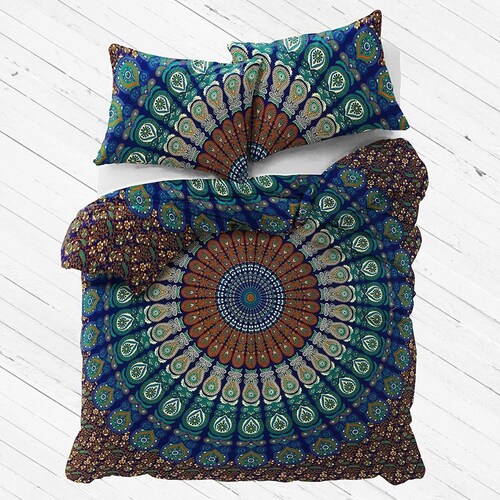 Mandala Boho Bedding Mandala Duvet Cover Set Bohemian Etsy