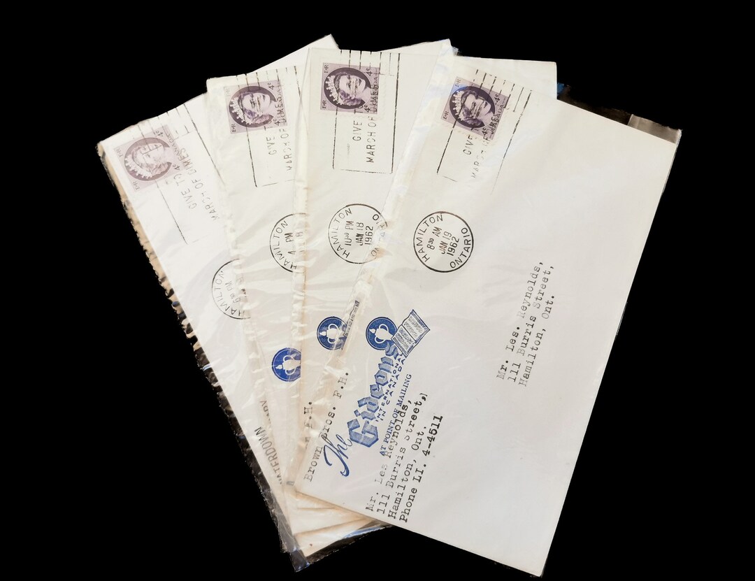 Vintage 1960's Gideon's Advertising Postal Envelopes / Covers (lot of 4 ...