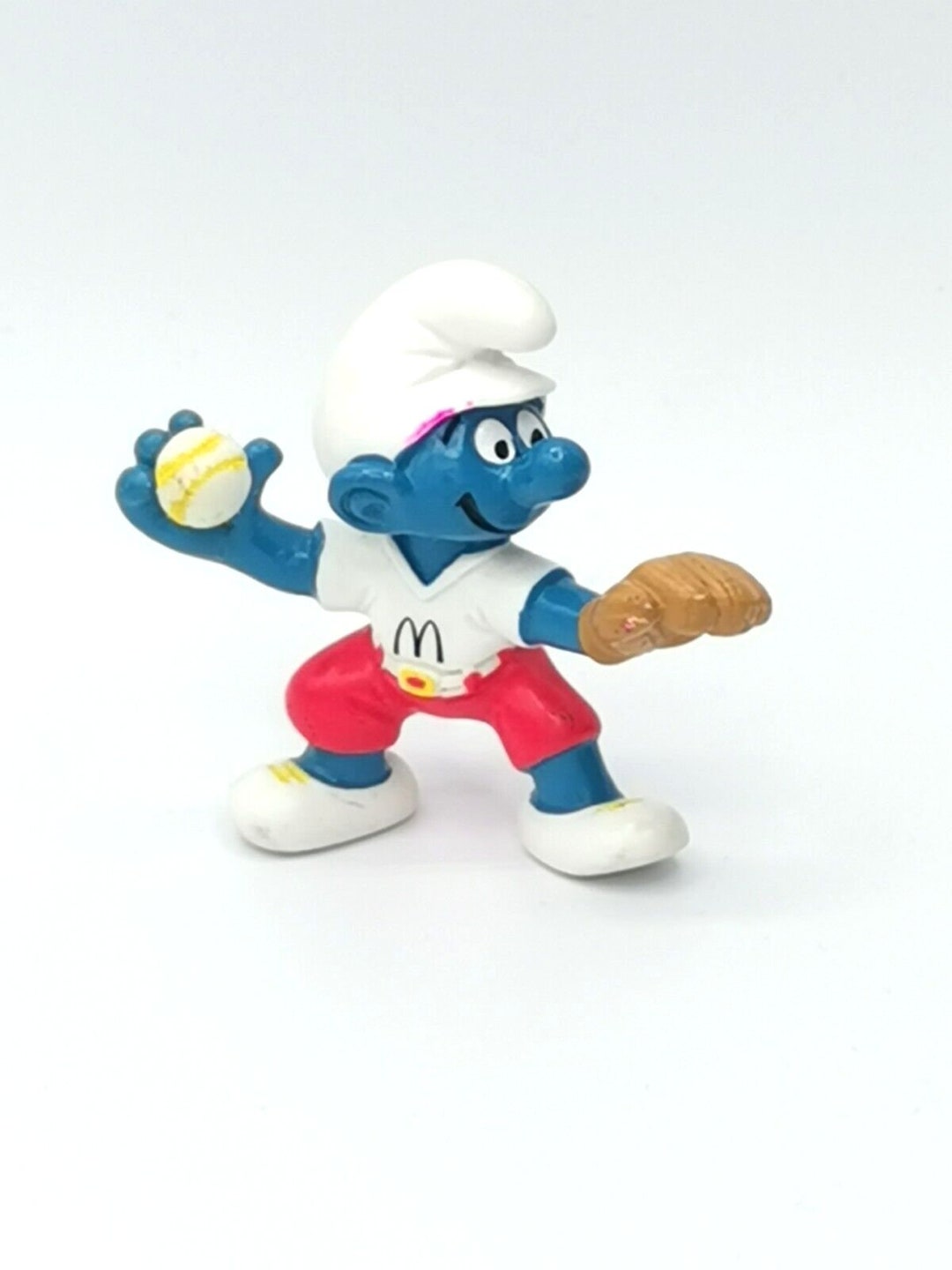 Peyo 1997 Mcdonalds Happy Meal Baseball Pitcher Smurf Figure PVC Toy - Etsy