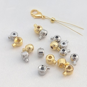 Crimp End Beads 14K Gold Filled 3.4mm Bracelet End Bead, Necklace End ...