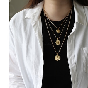 Gold Coin Charms Coin Pendant Stainless Steel Disc Pendants Charm 18k ...