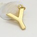 Y- Shiny Gold Charms Letter Pendant 18k Gold Plated Letter Alphabet ...