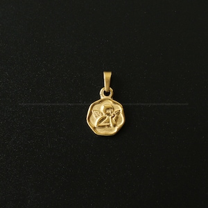 Gold Coin Charms Coin Pendant Stainless Steel Disc Pendants Charm 18k ...
