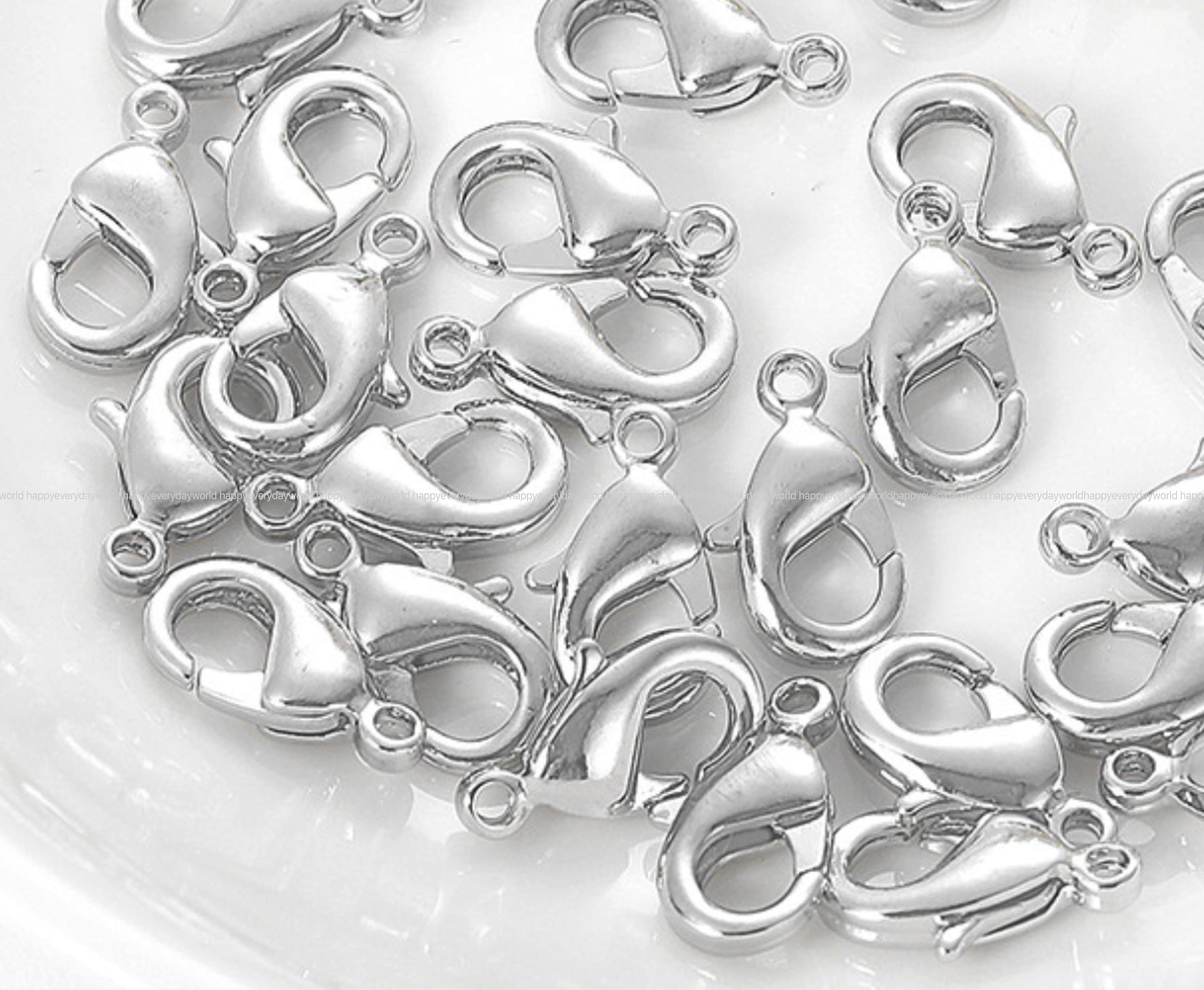 White Gold Loster Clasps 6x10mm White Gold Plated Loster Claw Lobster ...