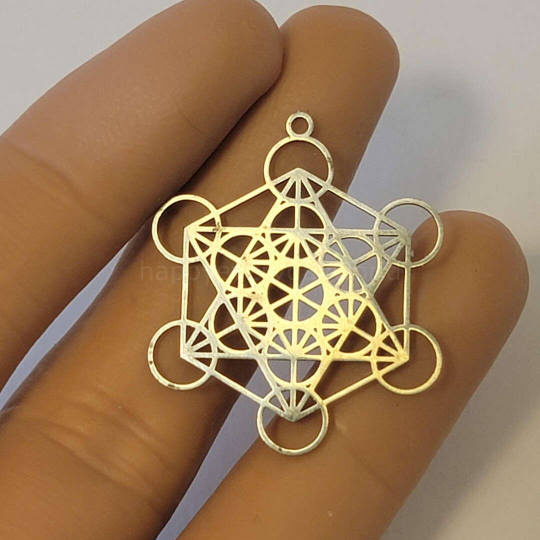 Sacred Geometry Charm 26x30mm Stainless Steel Pendant Findings Earring ...