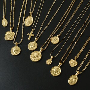 Gold Coin Charms Coin Pendant Stainless Steel Disc Pendants Charm 18k ...