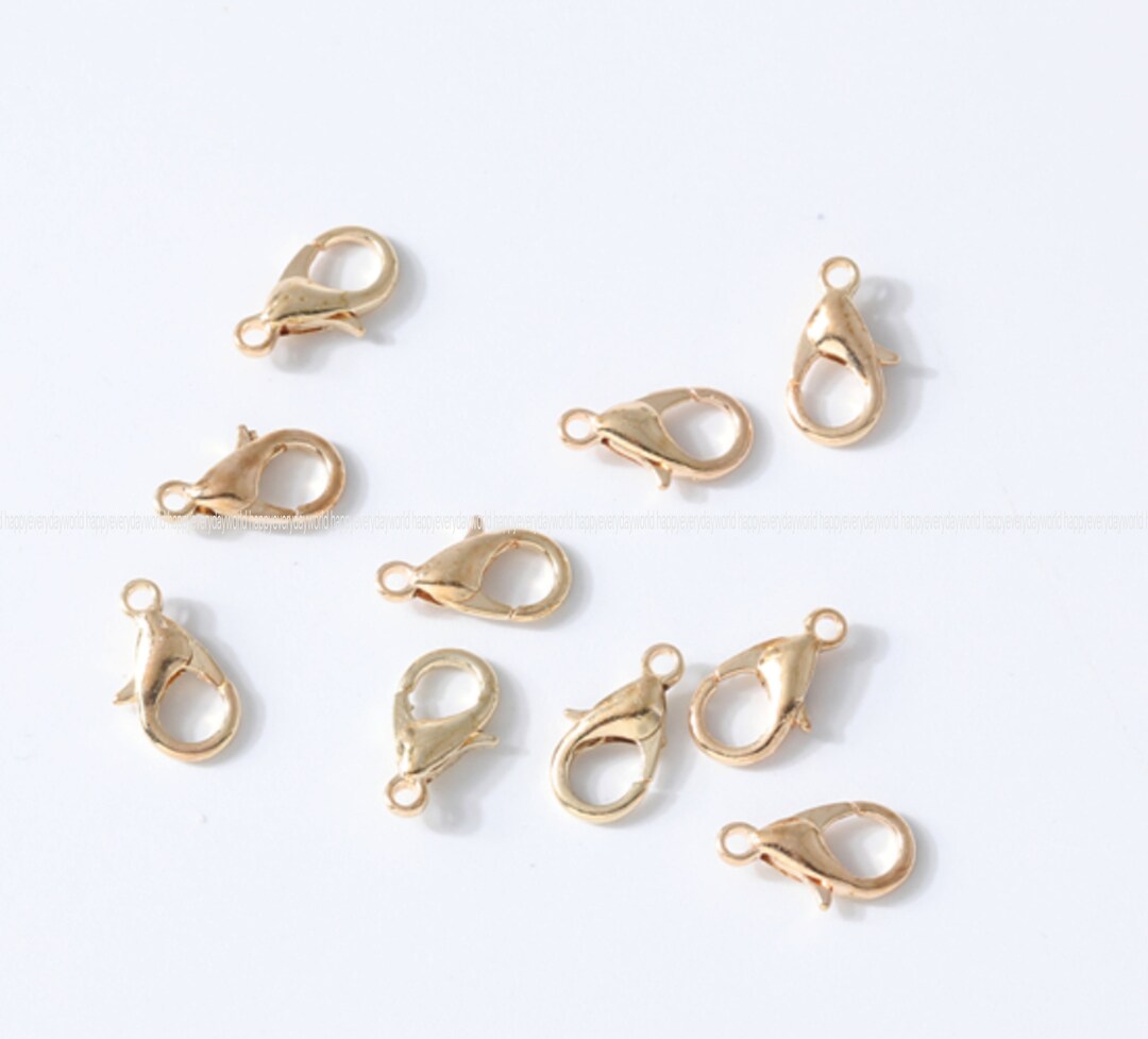 Lobster Clasp Gold Claw Necklace Clips Gold Plated Brass Necklace ...