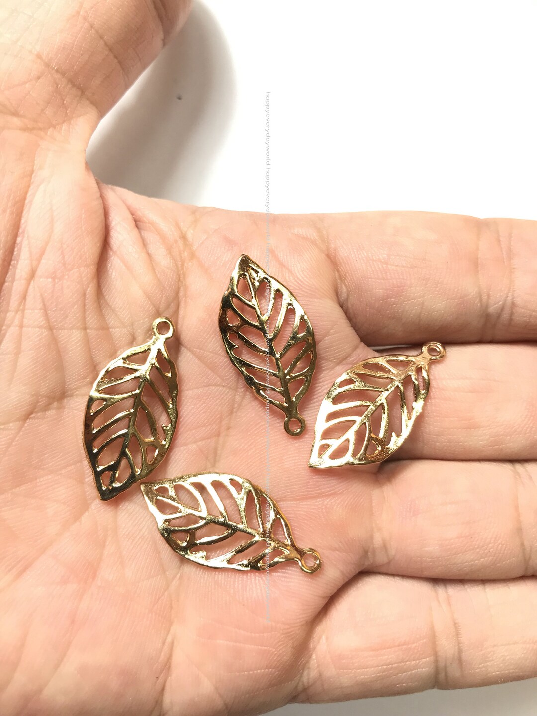 5pcs Gold Leaf charms Colgante Árbol Foliage Charms 14k Gold - Etsy España