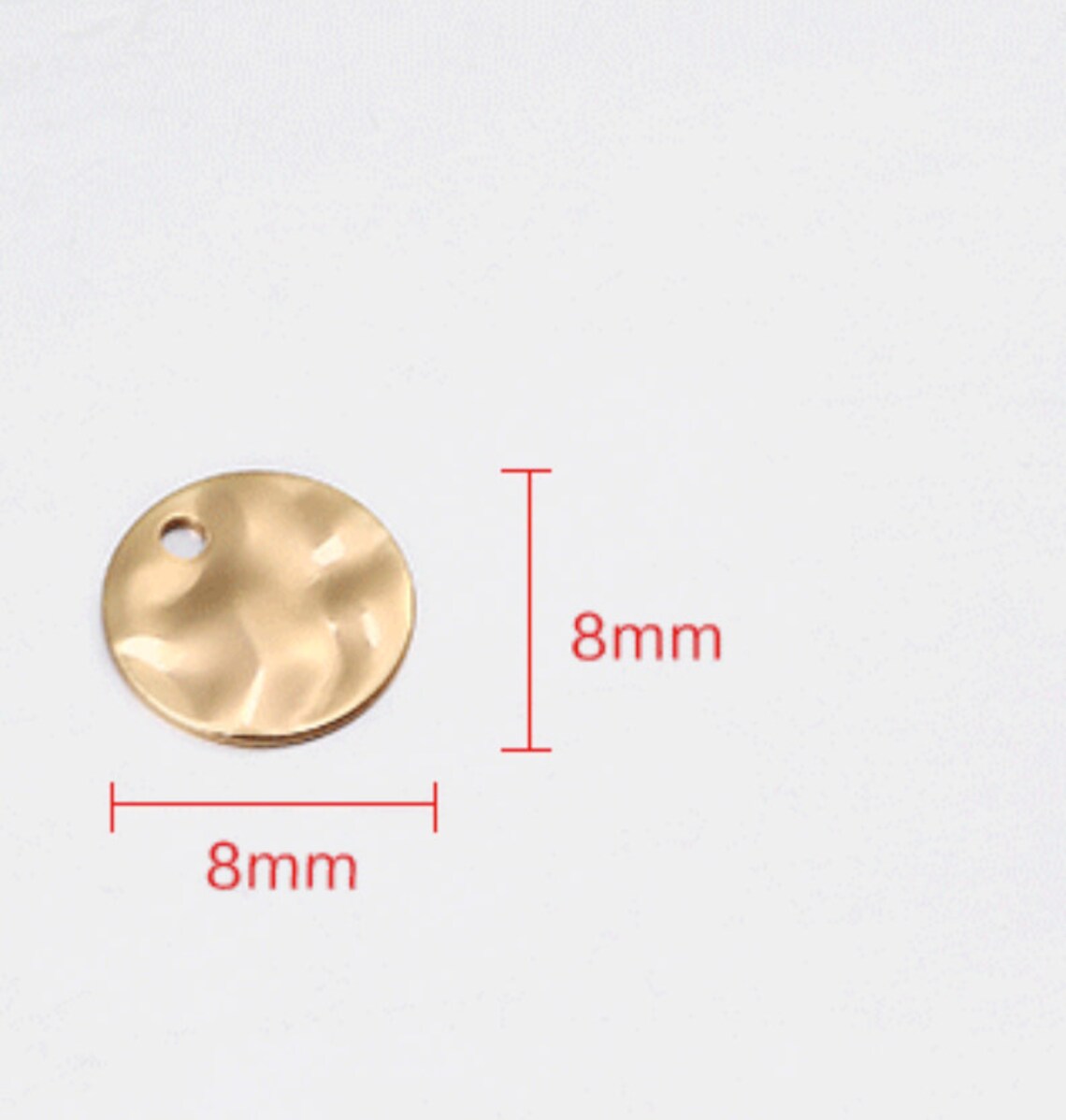 3pcs 14k Gold Plated Disc Round Tag Circle Charms Pendant Drop DIY ...