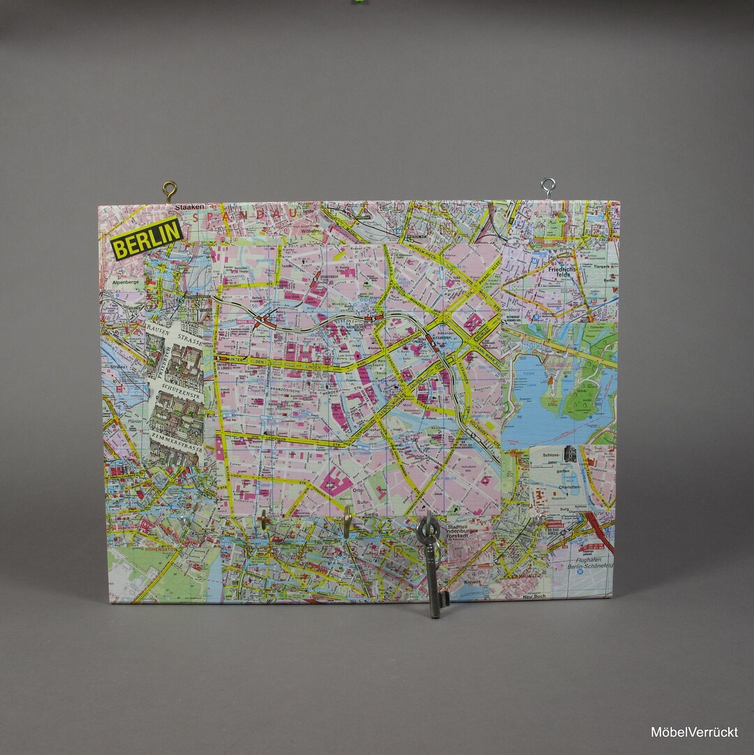 Key Board Berlin Key Board City Map Upcycling Berlin Gift Berlinfan ...