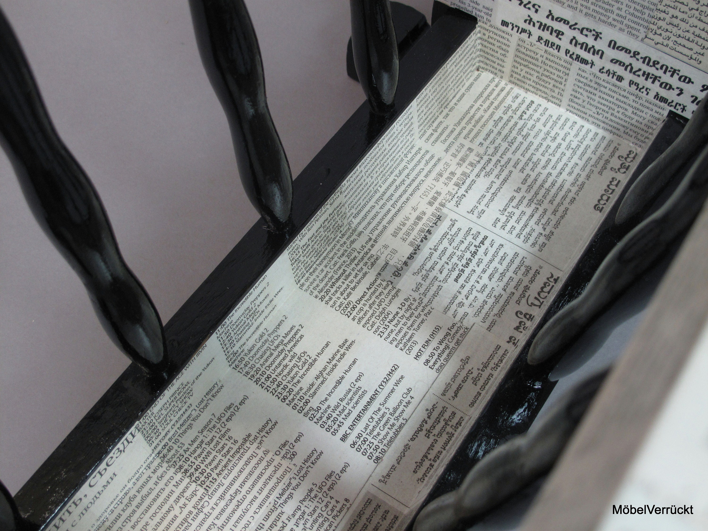 Vintage Newspaper Rack Newspaper Holder Old Wooden - Etsy