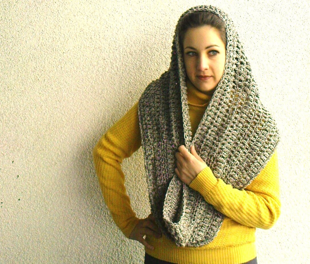 Crochet Pattern Circular Scarf Instant Download Infinity Scarf Crochet ...