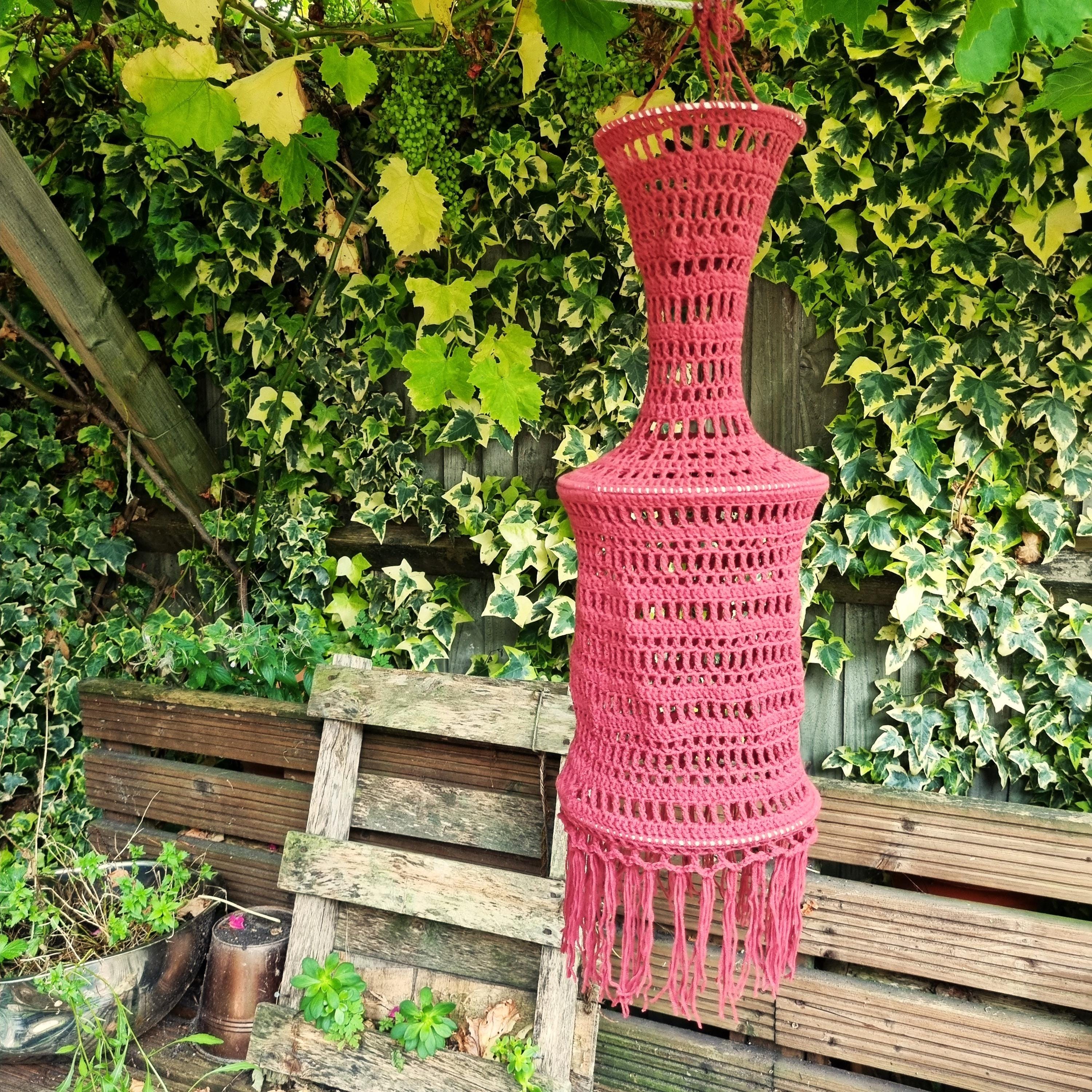 Crochet Pattern Boho Lamp Shade Wall Hanging Mesh PDF Pattern English ...