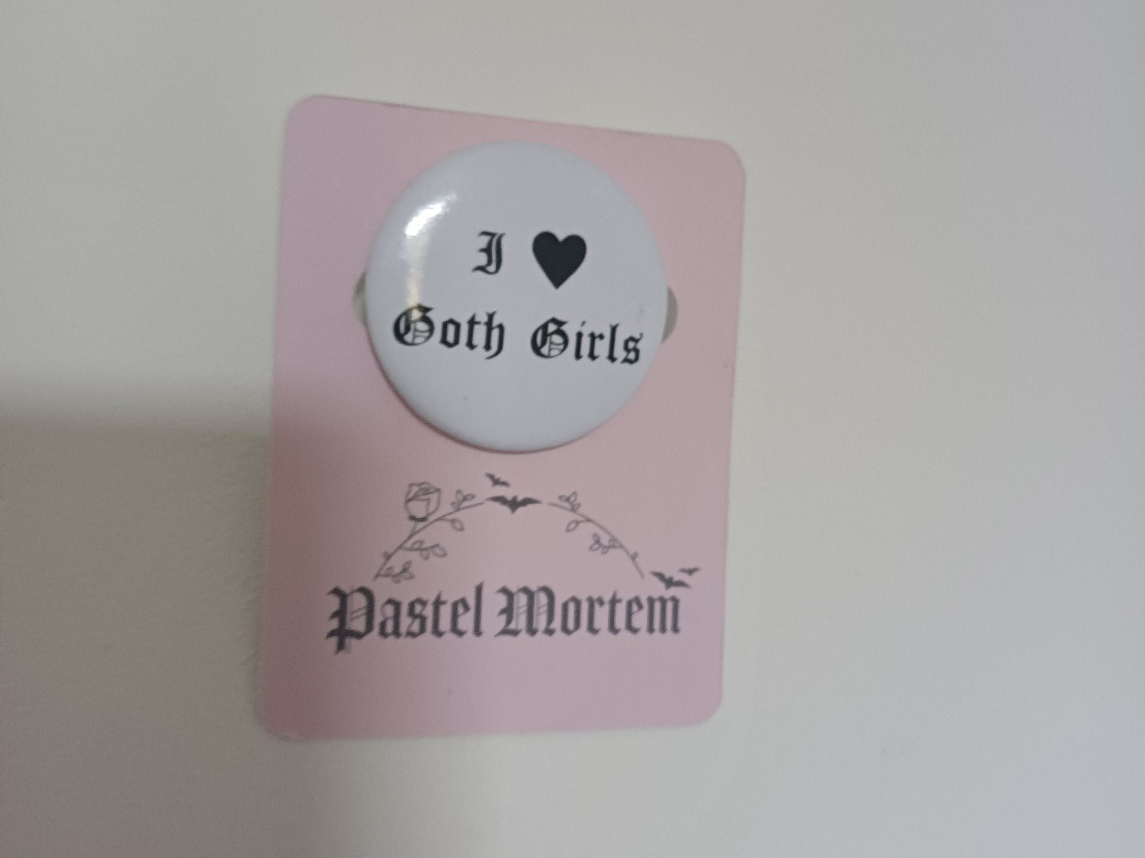 I Love Goth Girls Badge - Etsy