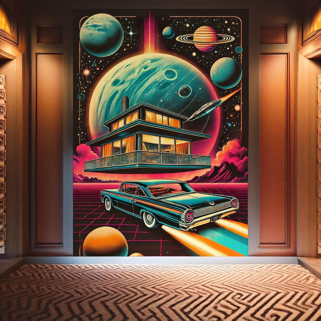 1950s Space Art - Retro Space Zathura → 50s Retro Futurism Poster ...