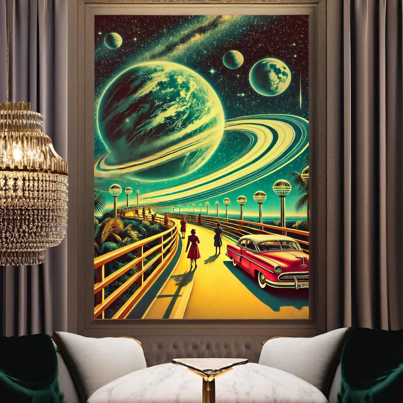 1950s Space Art - Retro Futurism → Vintage Sci-fi, 1950s Planet Art ...