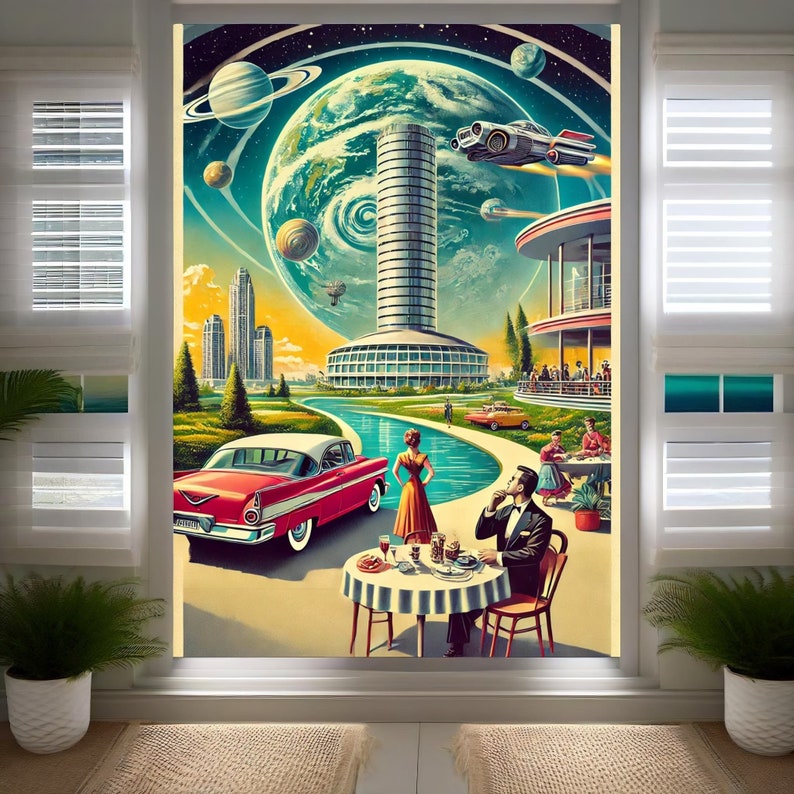 1950s Sci-fi Art - Retro Space Art → Futurism Poster, Space Decor ...