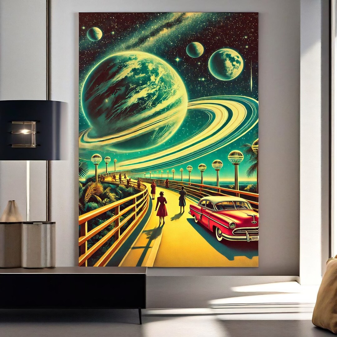 1950s Space Art - Retro Futurism → Vintage Sci-fi, 1950s Planet Art ...