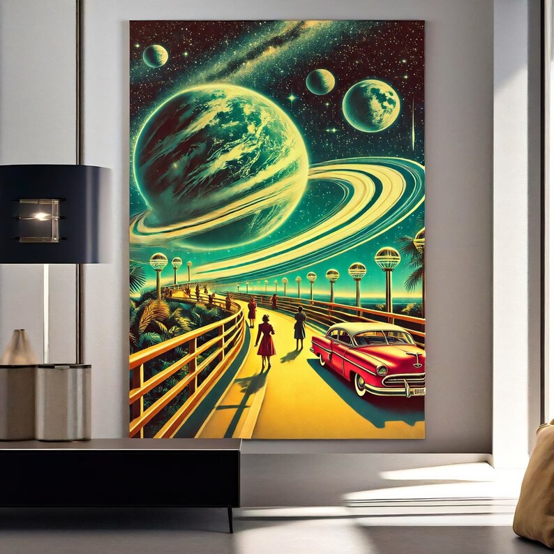 1950s Space Art - Retro Futurism → Vintage Sci-fi, 1950s Planet Art ...