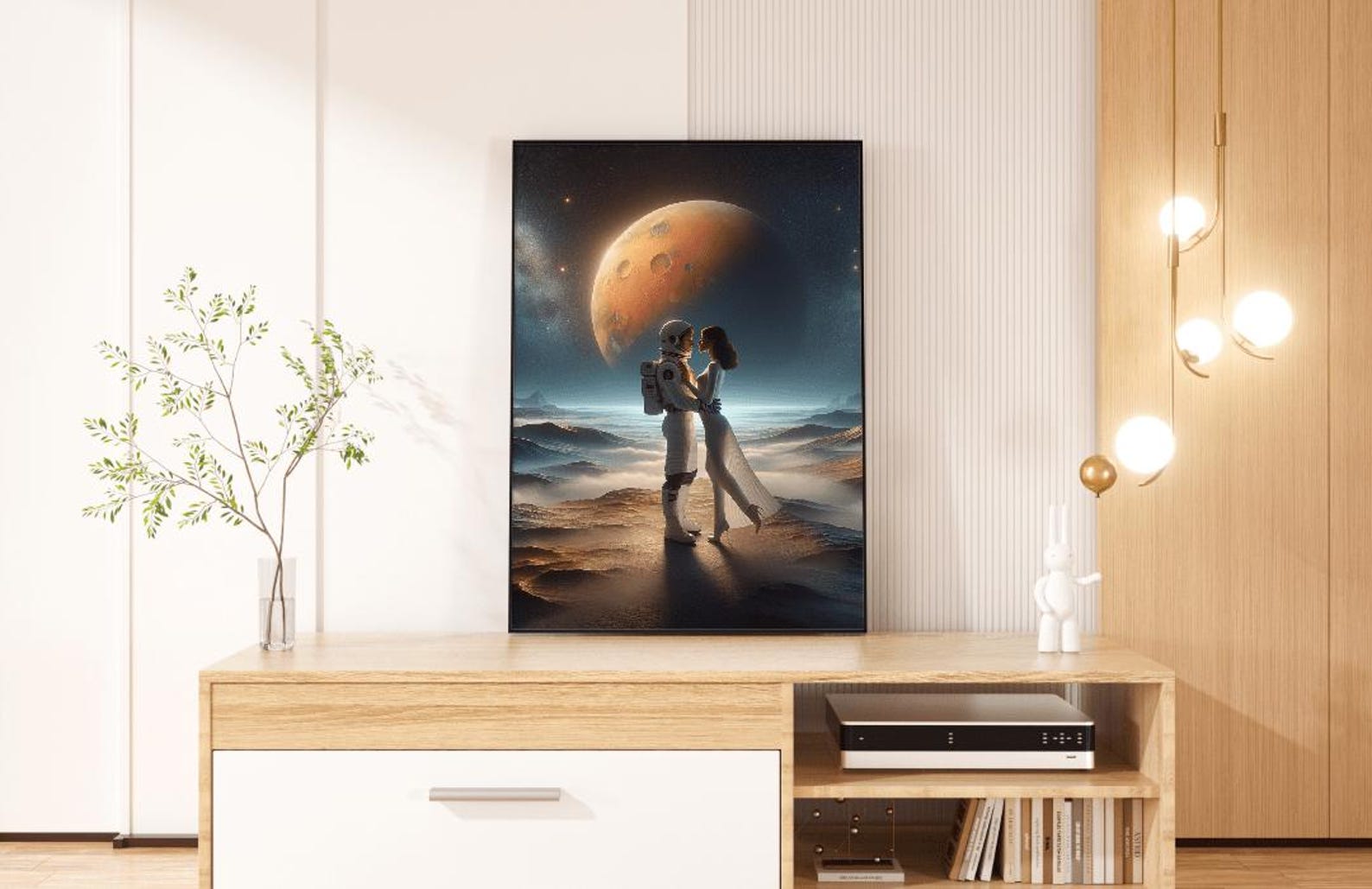 Retro Futuristic Poster of Intergalactic Love Vintage Sci-fi Wall Art ...