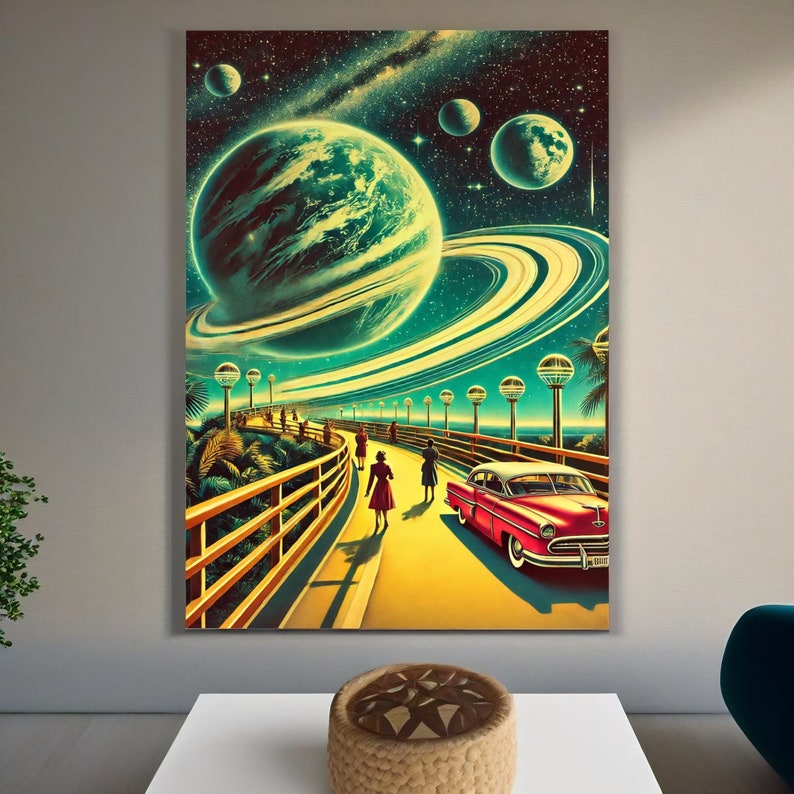 1950s Space Art - Retro Futurism → Vintage Sci-fi, 1950s Planet Art ...