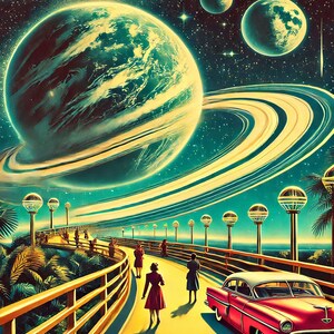 1950s Space Art - Retro Futurism → Vintage Sci-fi, 1950s Planet Art ...