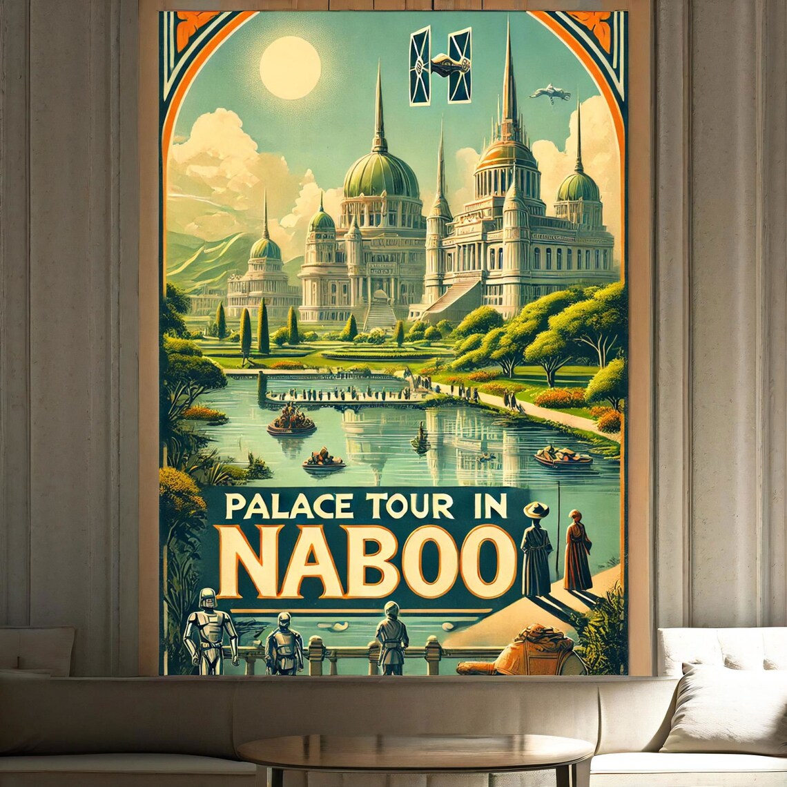 Palace Tour in Naboo Star Wars Inspired Poster Galactic Travel Art, Star Wars Decor, Naboo ...