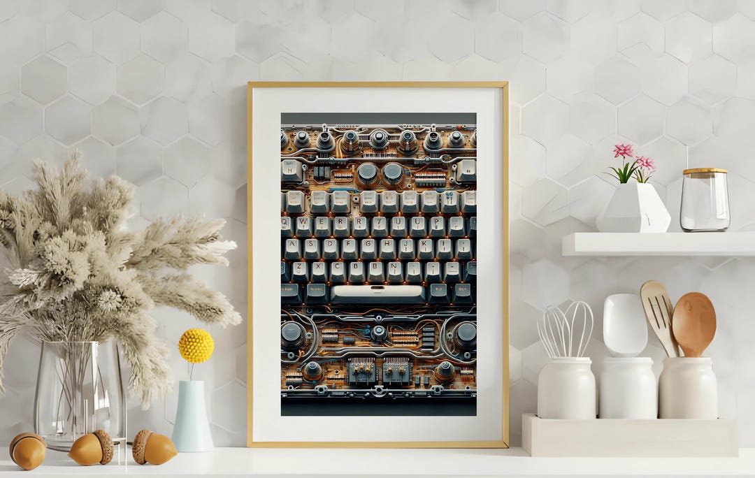 Poster of Computer Keyboard Anatomy Detailed Visualization of Keys and ...