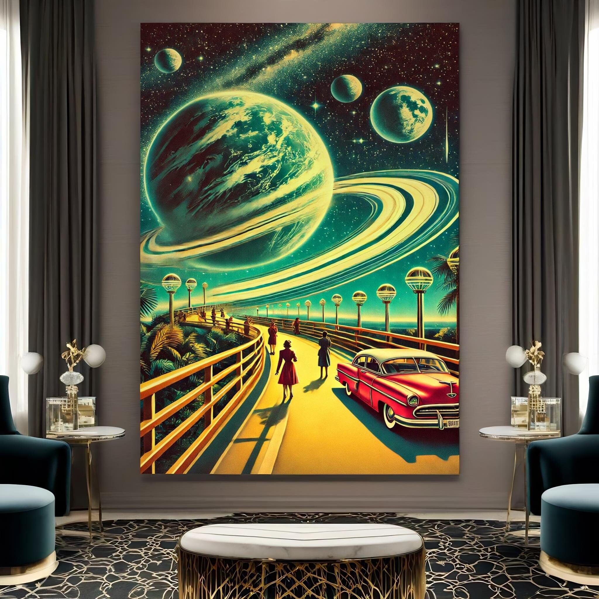 1950s Space Art - Retro Futurism → Vintage Sci-fi, 1950s Planet Art ...