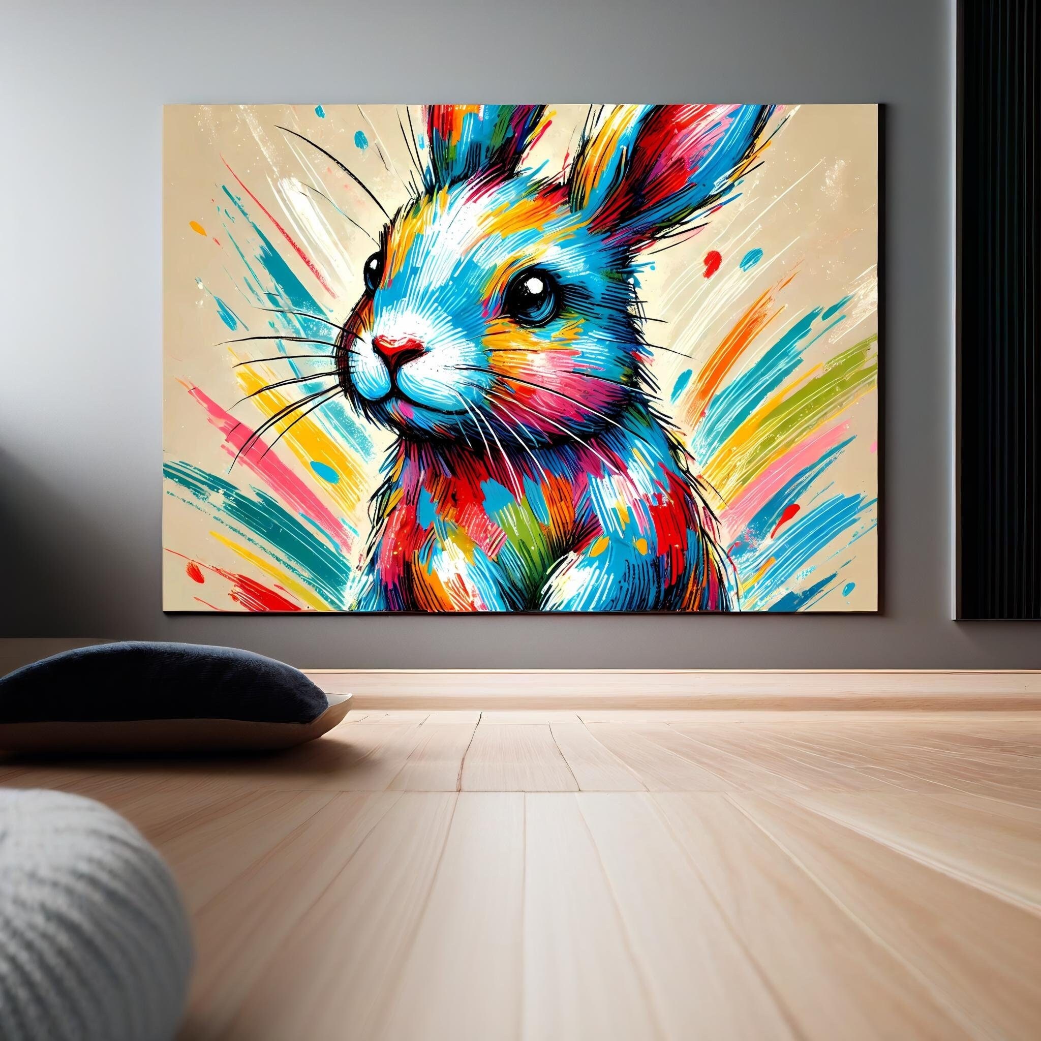 Rabbit Watercolor Poster Rabbit Art, Rabbit Print, Animal Wall Art ...