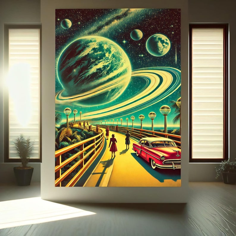 1950s Space Art - Retro Futurism → Vintage Sci-fi, 1950s Planet Art ...