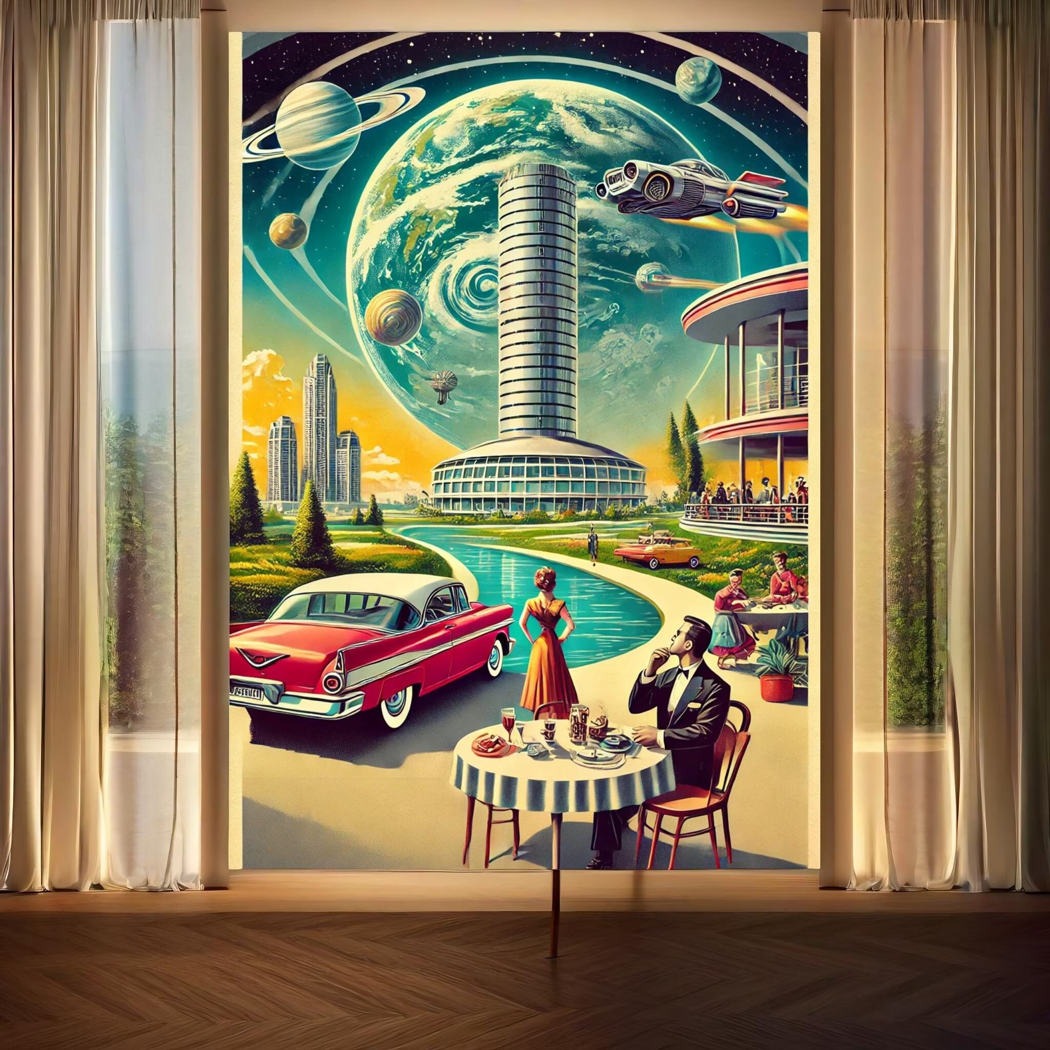 1950s Sci-fi Art - Retro Space Art → Futurism Poster, Space Decor ...