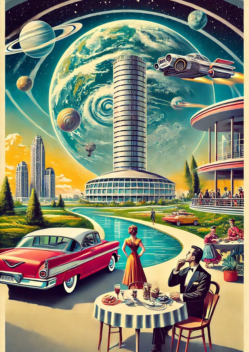 1950s Sci-fi Art - Retro Space Art → Futurism Poster, Space Decor ...