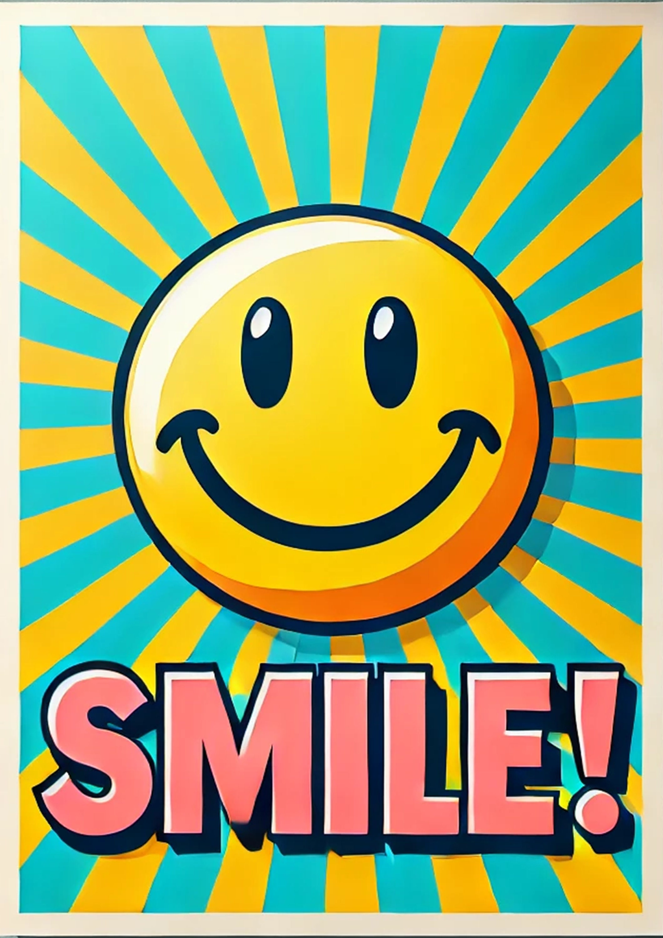 Smile Poster → Bold and Vibrant Wall Art for Positive and Cheerful Home ...