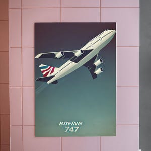 Boeing 747 Poster – Vintage Aviation Art, Iconic Jumbo Jet Print ...