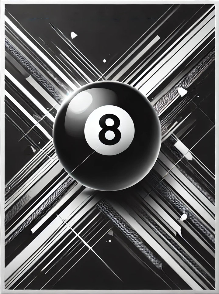 8 Ball Poster → Modern Billiards Art, Pool Table Decor, Game Room Wall ...