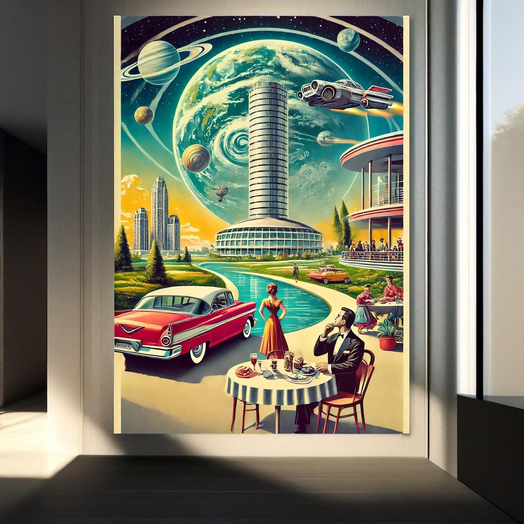 1950s Sci-fi Art - Retro Space Art → Futurism Poster, Space Decor ...