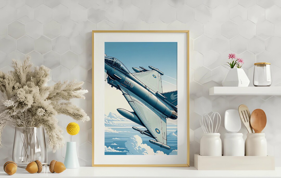 Stunning Eurofighter Typhoon Poster Aviation Art Print for Fighter Jet ...