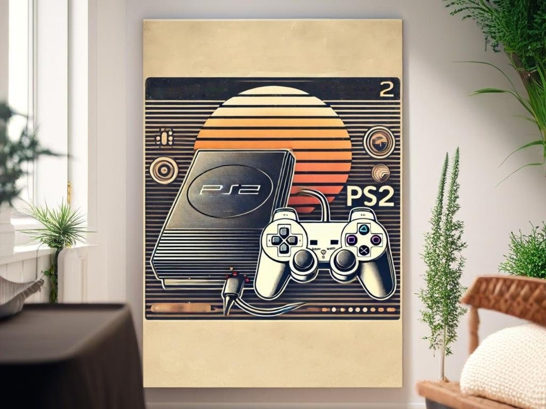 PS2 Poster Playstation Art, PS2 Wall Decor, Vintage PS2 Game Poster ...