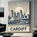 Cardiff Precisionism Skyline Poster Precisionism Art, Cardiff Poster ...