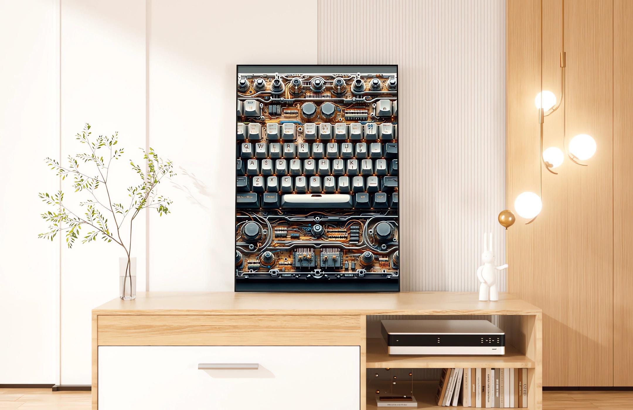 Poster of Computer Keyboard Anatomy Detailed Visualization of Keys and ...