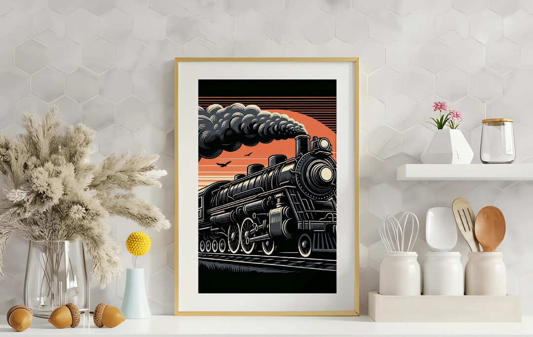 Poster of Morning Star British Rail Class 9F Locomotive Vintage Train ...