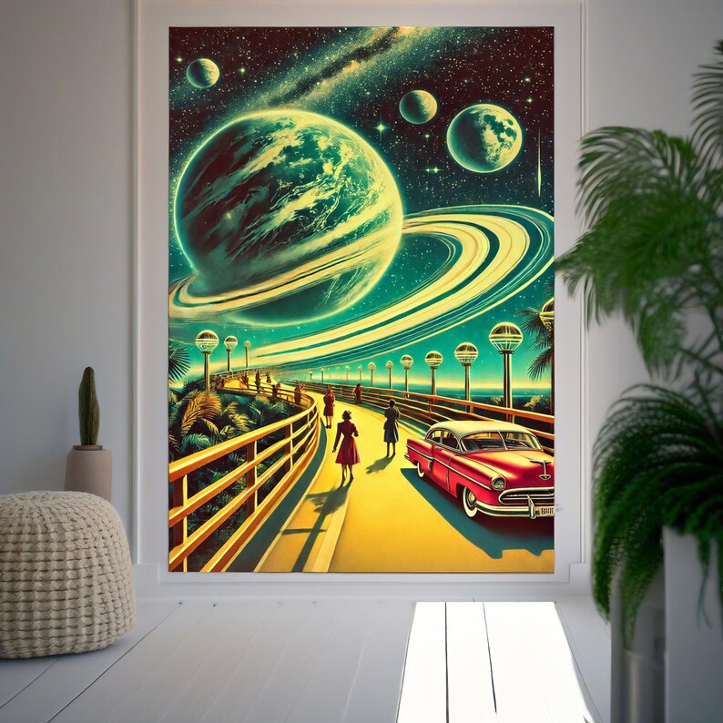 1950s Space Art - Retro Futurism → Vintage Sci-fi, 1950s Planet Art ...