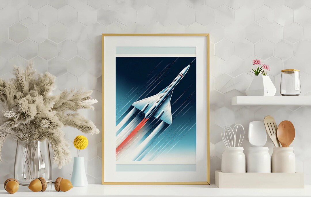 Vintage Concorde Poster for Aviation Lovers, British Airways Wall Art ...