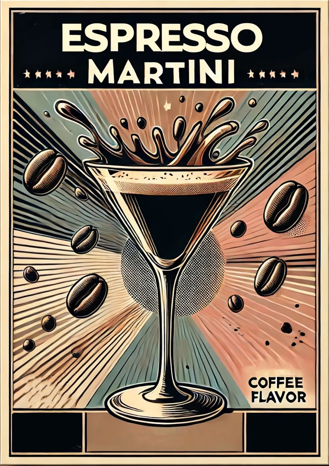 Espresso Martini Poster Coffee Cocktail Wall Art, Espresso Martini ...