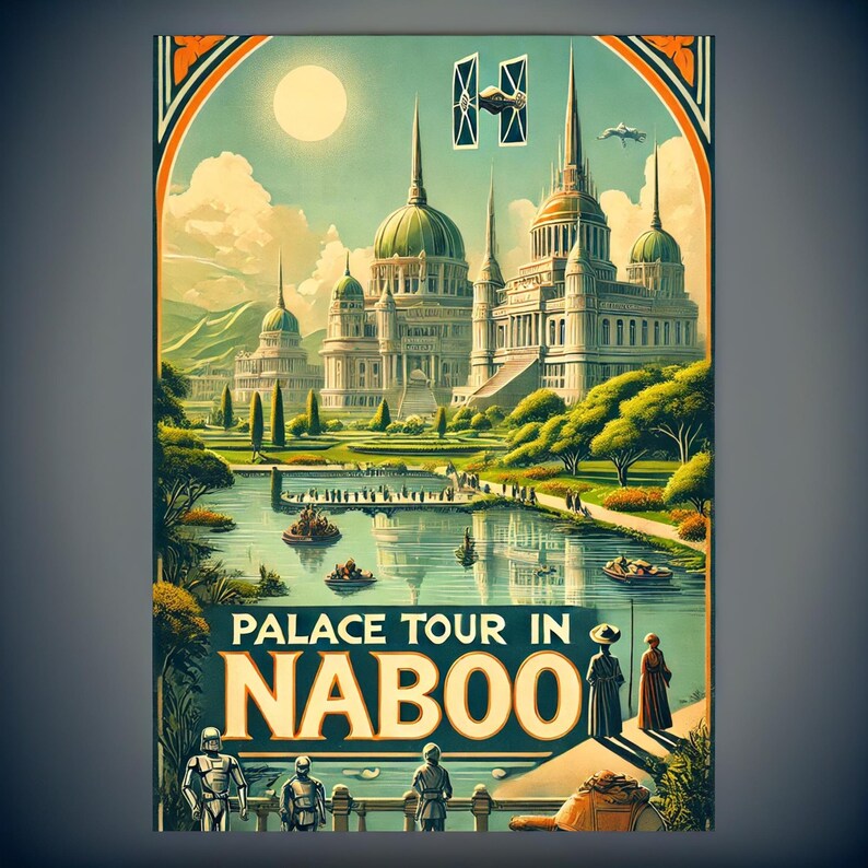 Palace Tour in Naboo Star Wars Inspired Poster Galactic Travel Art ...