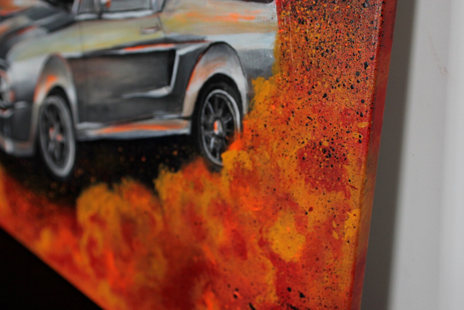 Ford Mustang Painting Original Art, Large Stretched Canvas Acrylic ...