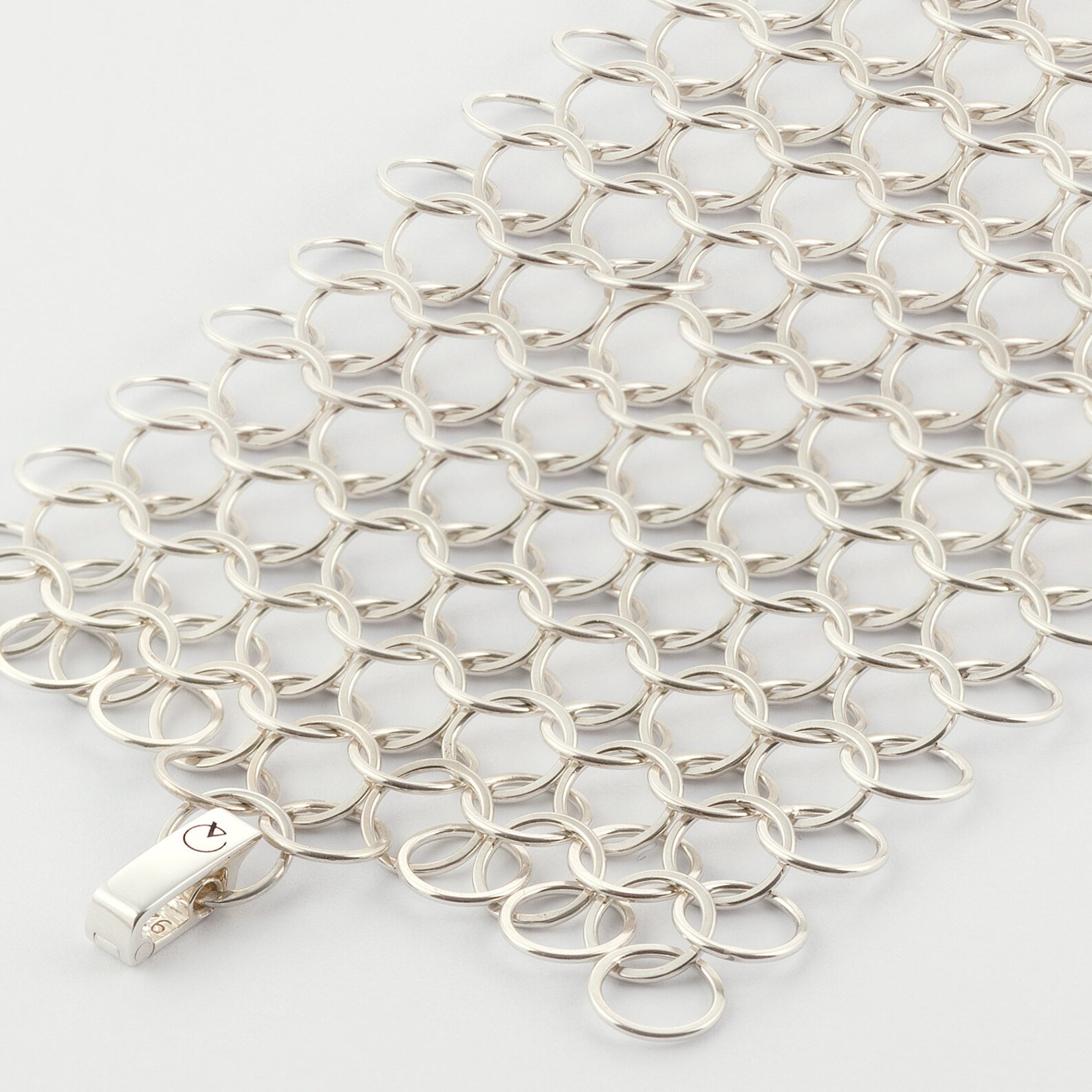 Elegant Silver Chain Mail Bracelet Unique width Sterling | Etsy