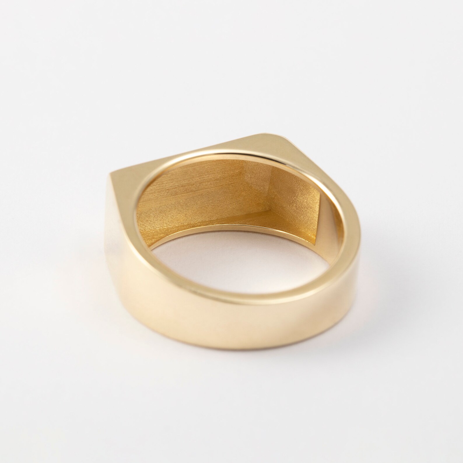 Signet Gold Men's Ring 14k Solid Gold Rectangle Signet - Etsy